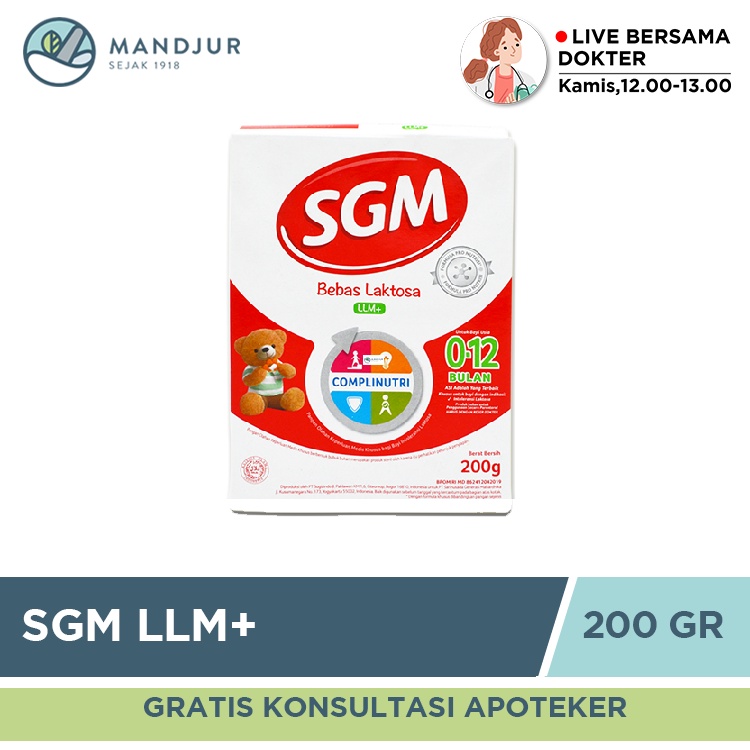 Jual SGM LLM+ Susu Formula Bayi Bebas Laktosa 200 Gr | Shopee Indonesia