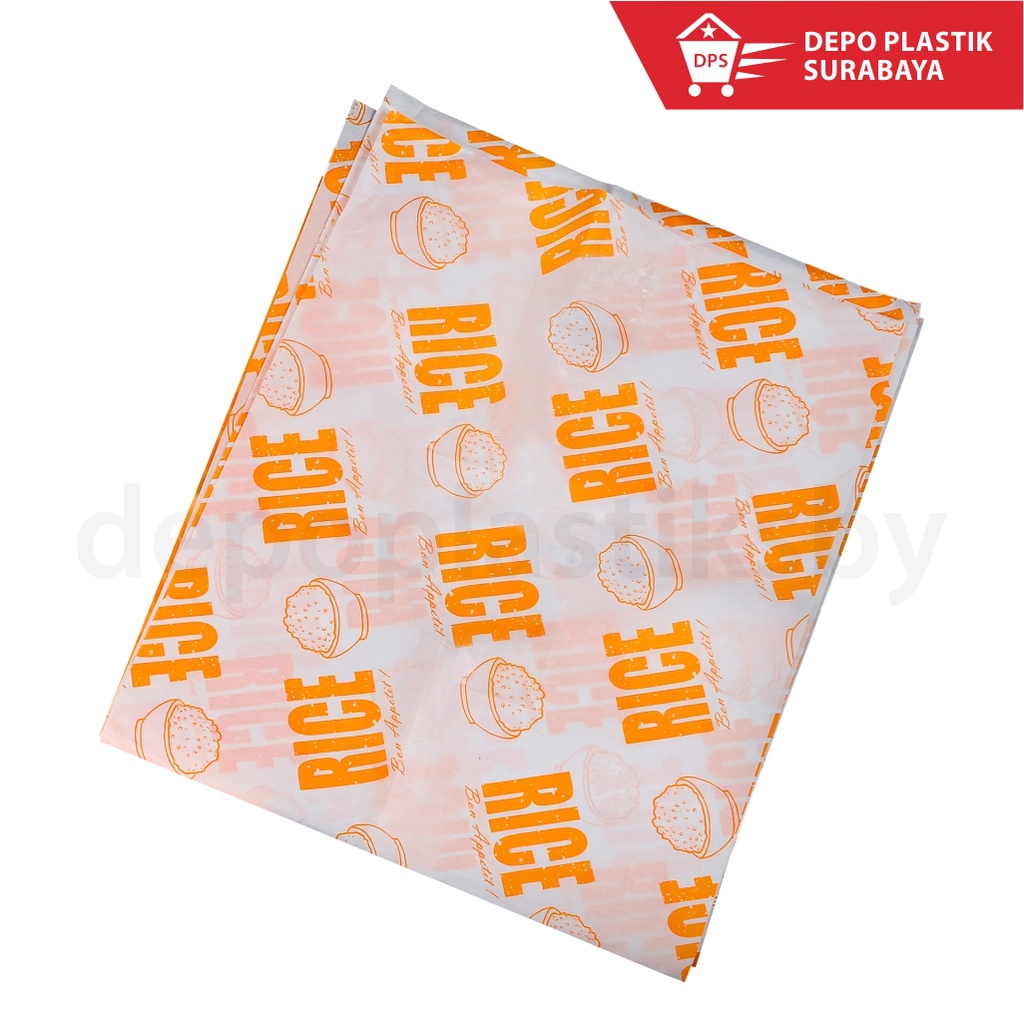 Jual Paper Rice uk 22,5 x 27 cm / Kertas Nasi / Kertas Bungkus Nasi ...