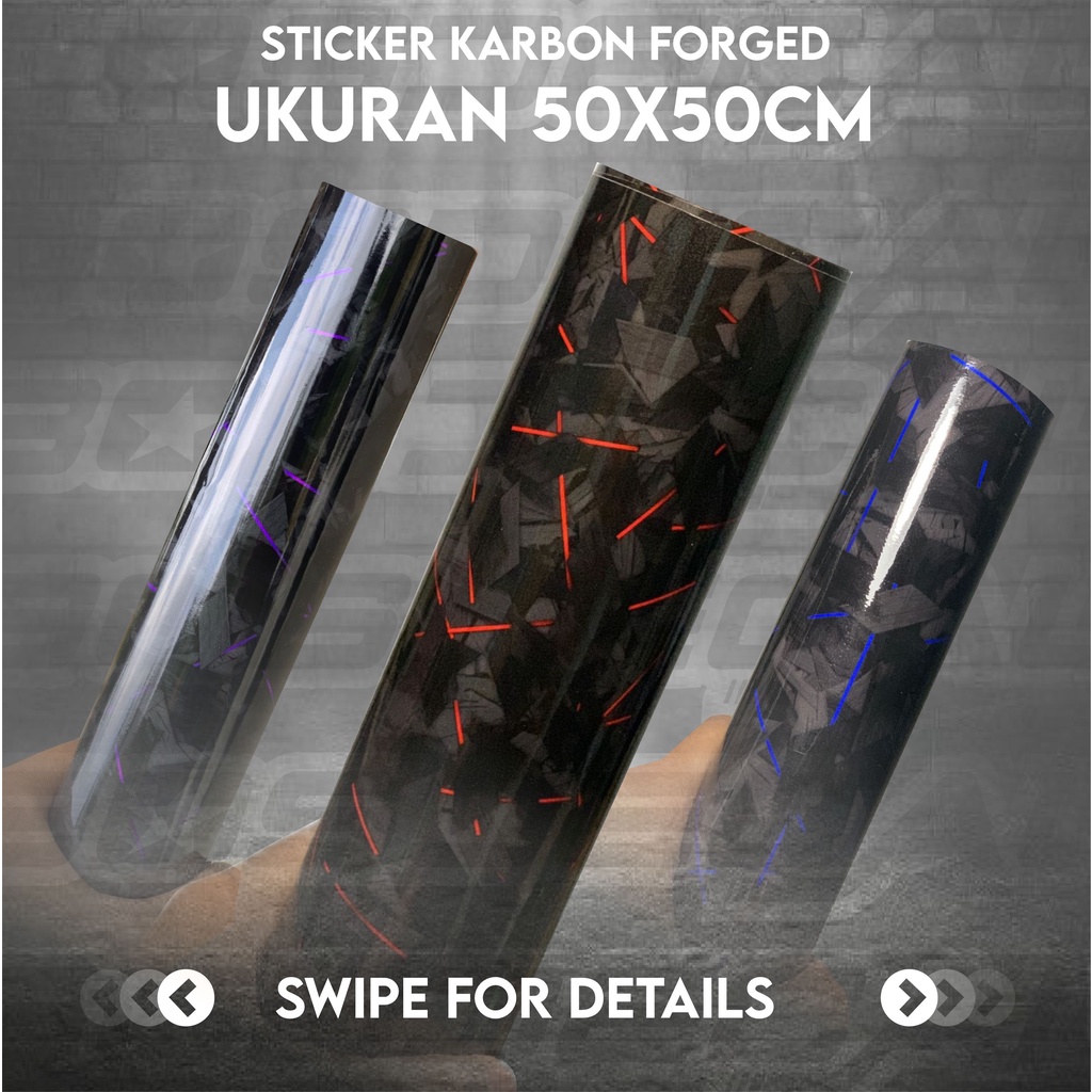 Jual Stiker Sticker Carbon Karbon forged ukuran 50x50cm | Shopee Indonesia