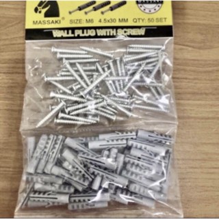 Jual M6 KOMPLIT sekrup baut MASAKI + plastik pvc tembok baja ringan ...