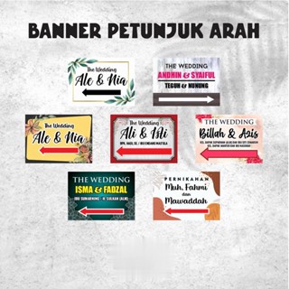 Jual Banner Petunjuk Arah Pernikahan JDM | Shopee Indonesia