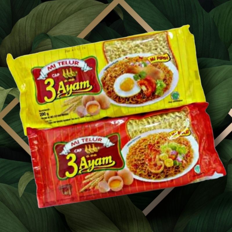 Jual Mie telur Cap 3 Ayam all variant 200g | Shopee Indonesia