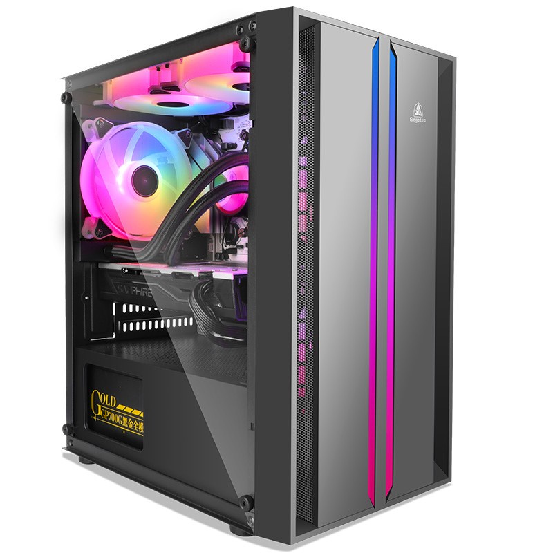Jual PC Case Casing Segotep Prime X Free RGB LED mATX Gaming Case ...