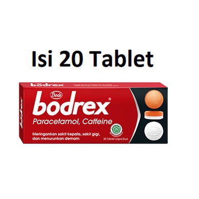 Jual Bodrex 20 Tablet Paracetamol Caffeine Bodrek Parasetamol Kafein ...