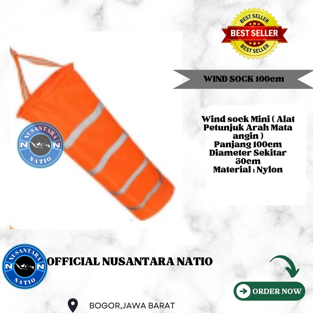 Jual Wind Sock / Penunjuk Arah Mata Angin 100cm | Shopee Indonesia