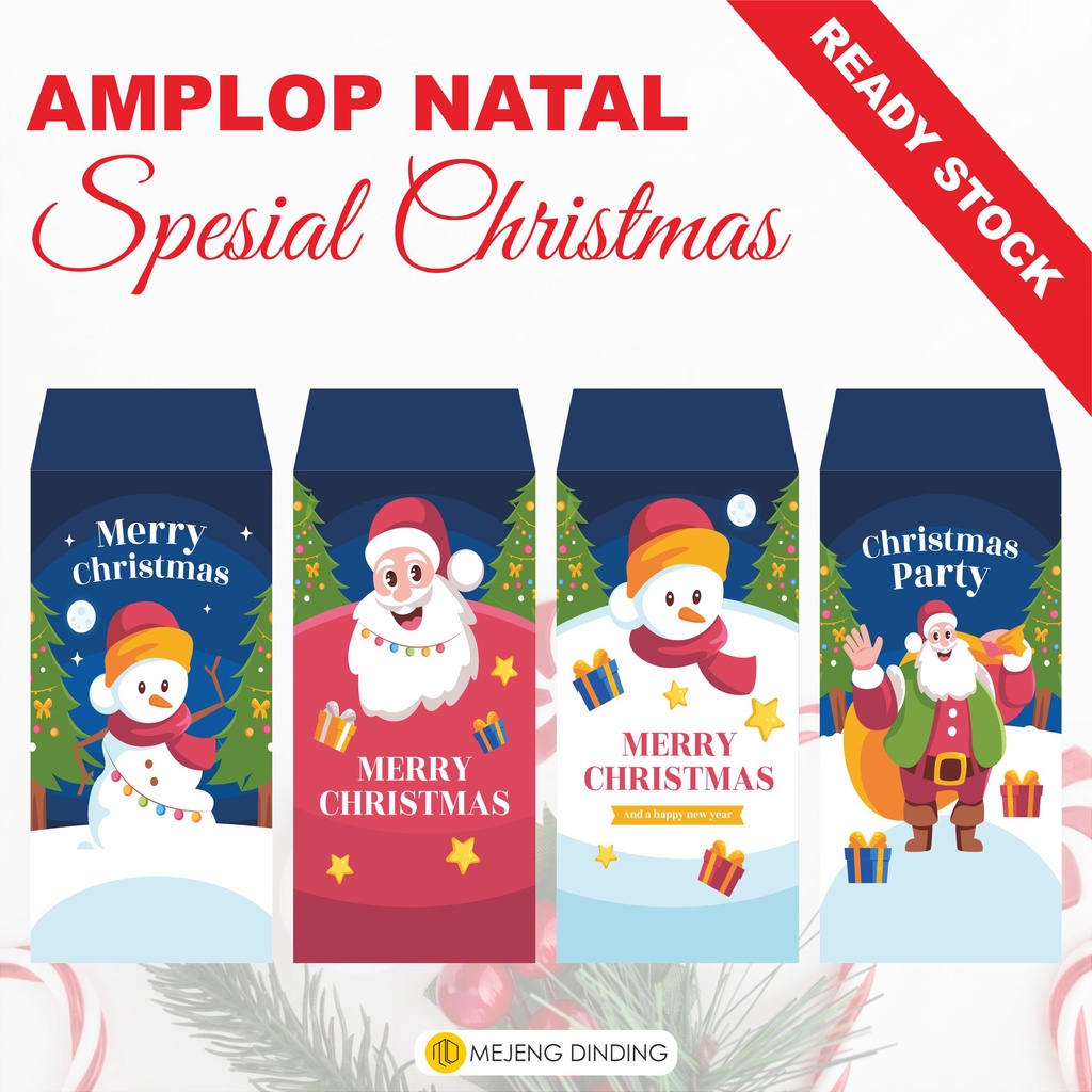 Jual (ISI 12 PCS) Amplop Natal / Amplop Natal Aesthetic / Angpao Natal ...
