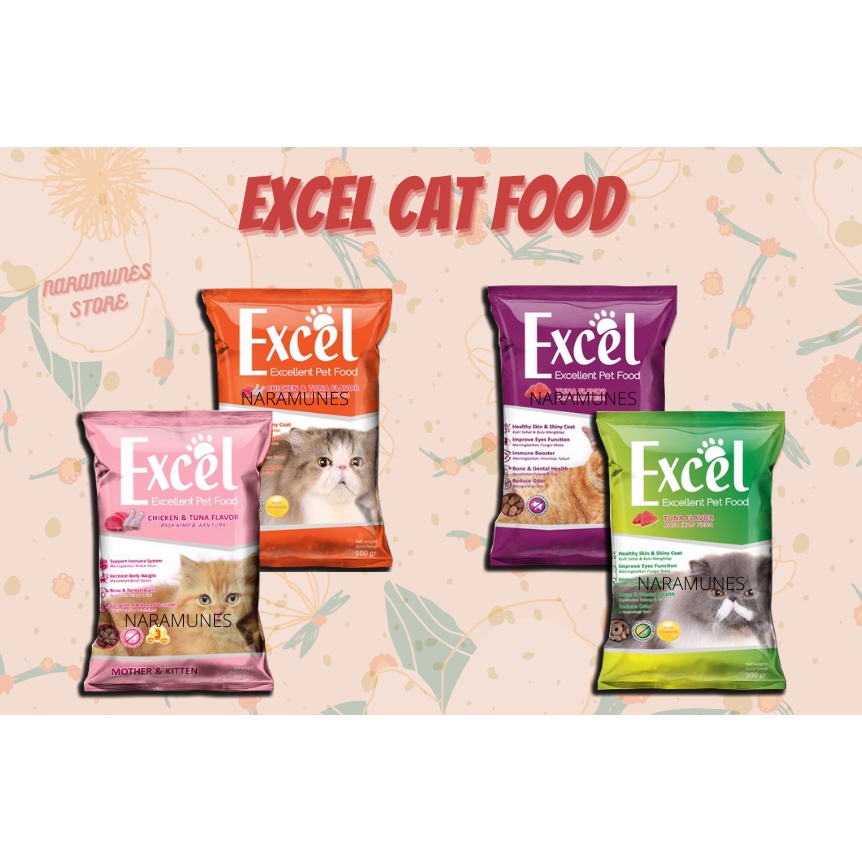 Jual EXCEL Cat Food 500gr - Makanan Kucing - adult dan kitten - excel ...