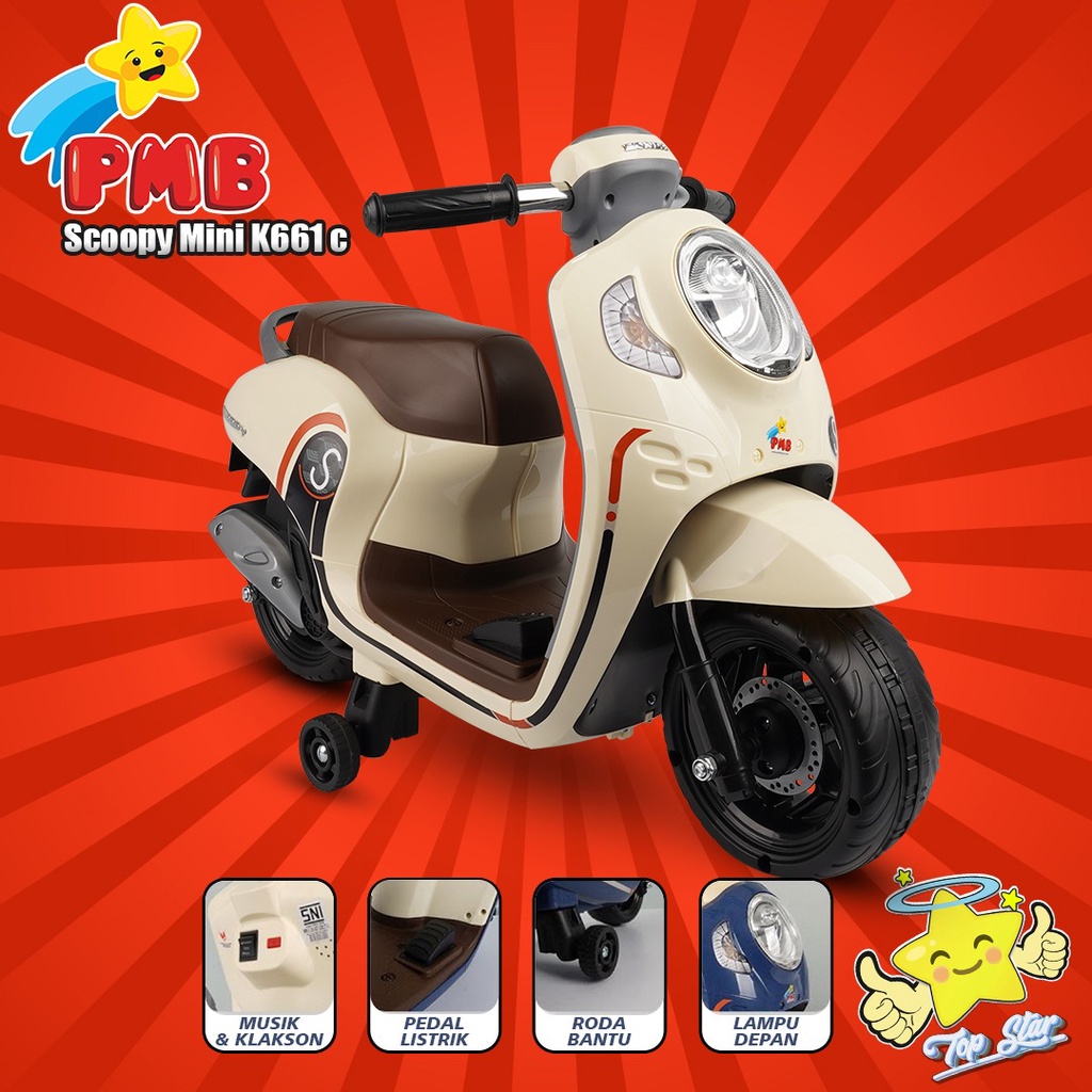 Jual MOTOR AKI Mini ANAK PMB K611C HONDA SCOOPY licensed by HONDA ...