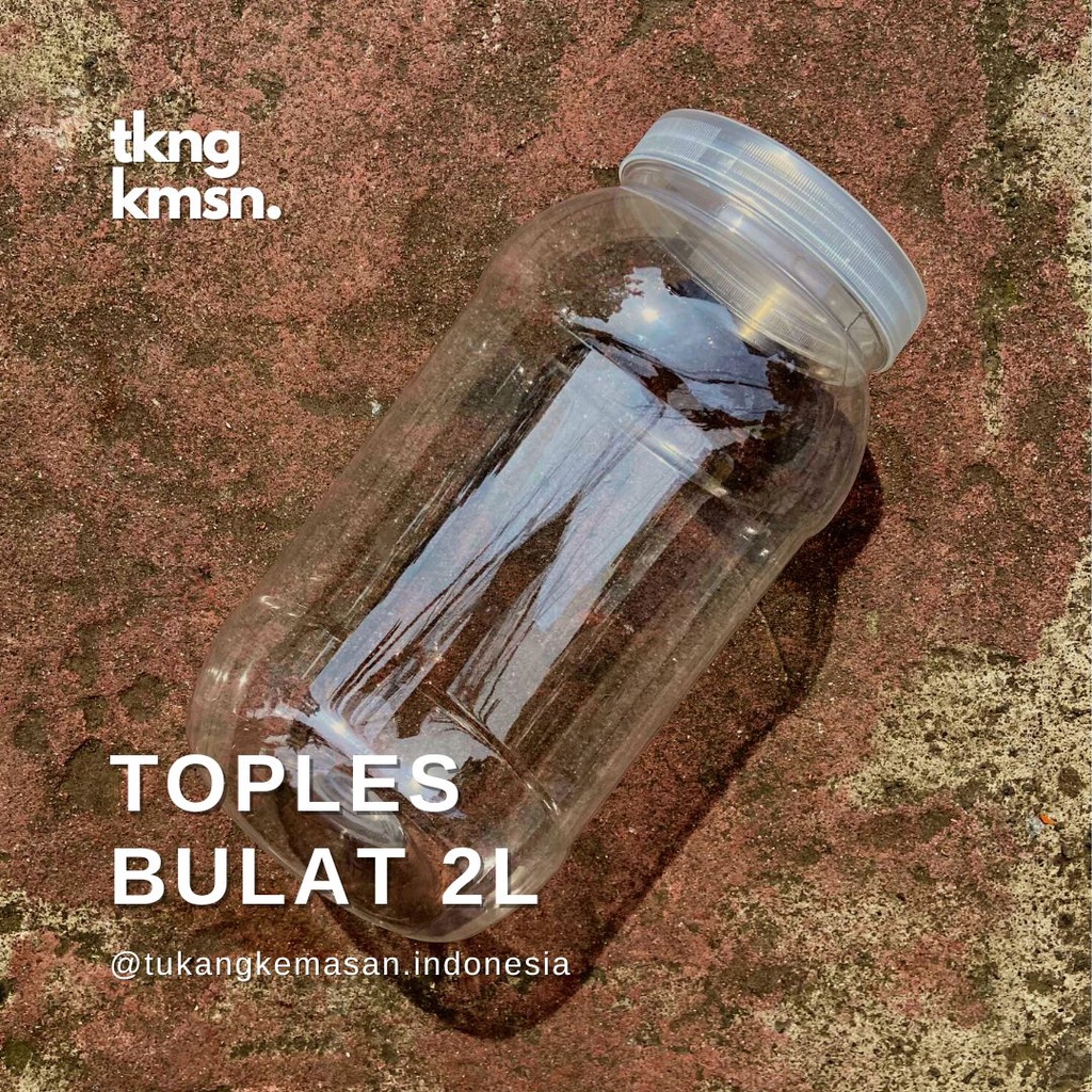 Jual Toples Bulat 2 Liter / Toples Kerupuk / Toples Cemilan / Toples Cupang | Shopee Indonesia