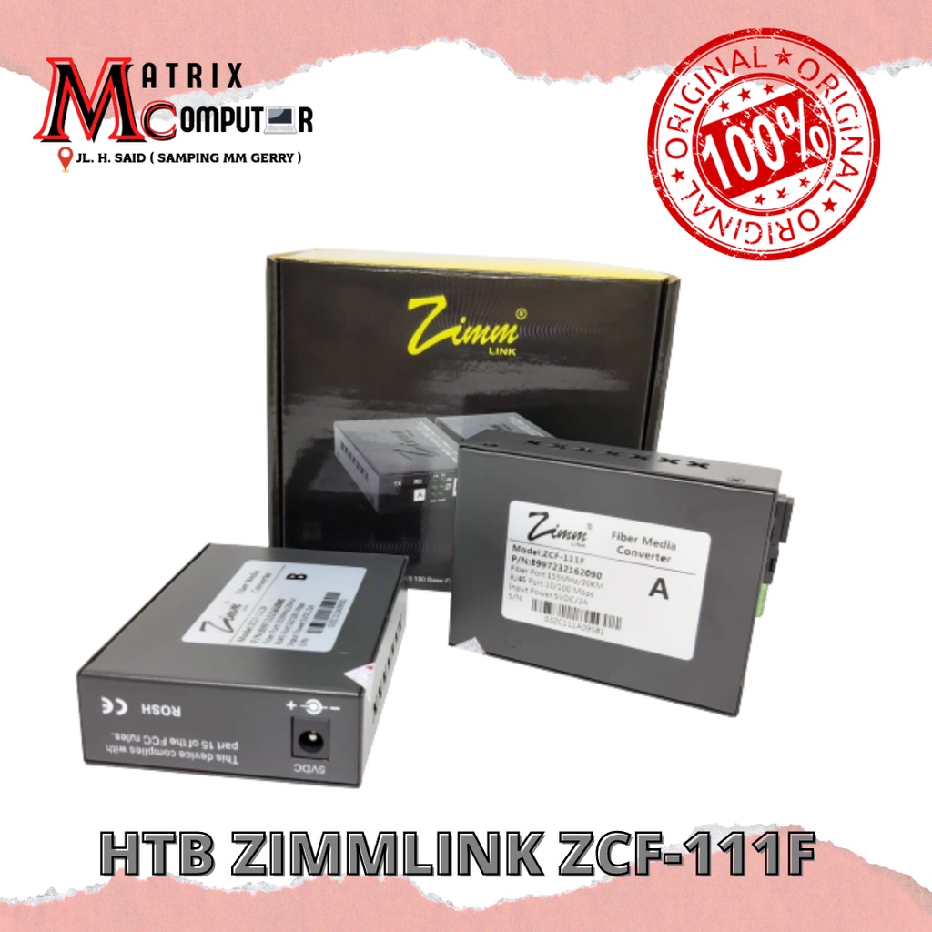 Jual Zimmlink ZCF-111F Media Converter 10/100Mbps HTB Zimm LInk ZCF 111F AB | Shopee Indonesia