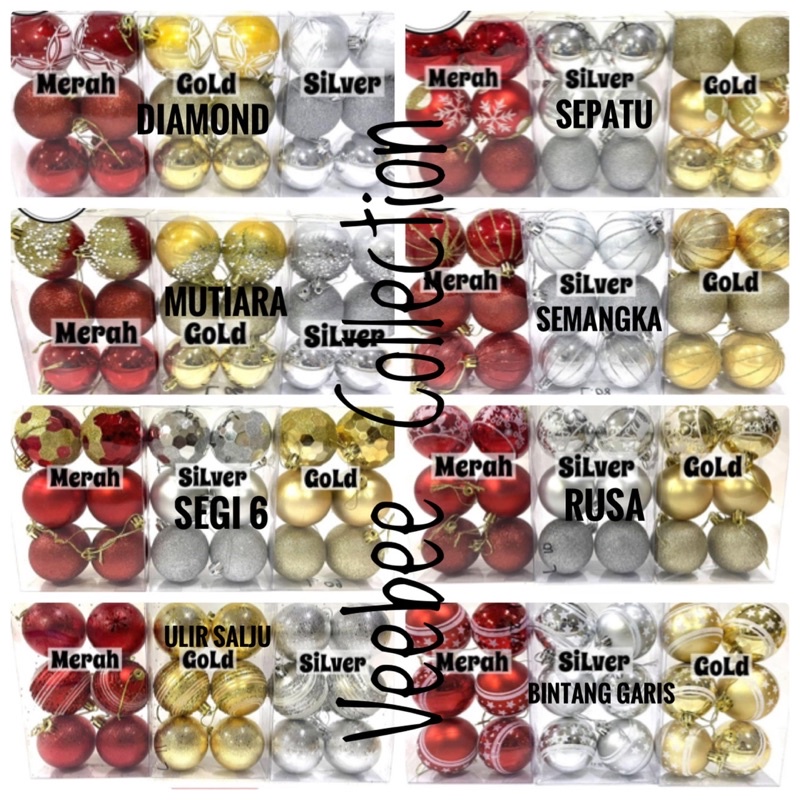 Jual bola hias pohon natal isi 6/ bola 6cm mika/ bola natal/ mainan ... Jual bola hias pohon natal isi 6/ bola 6cm mika/ bola natal/ mainan ...