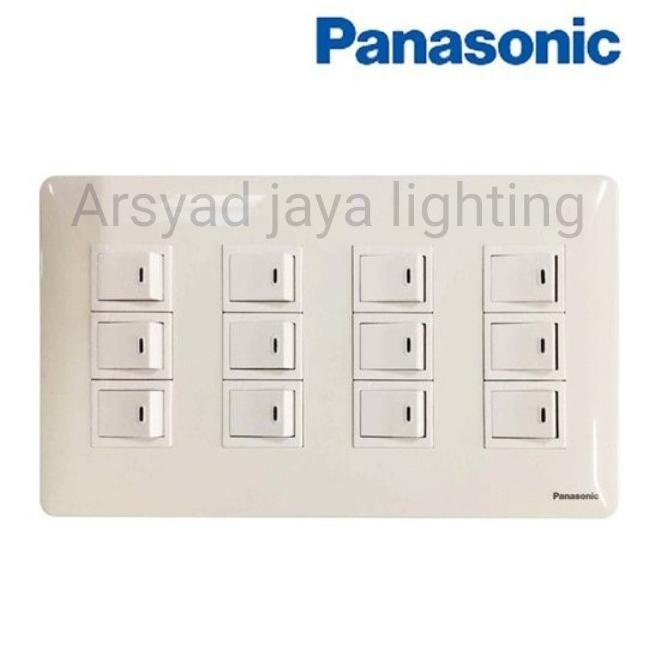 Jual TERMURAH Grid switch saklar 12 gang panasonic full color /SAKLAR ...