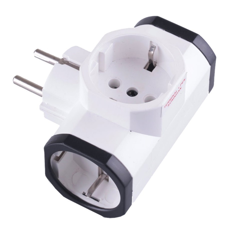 Jual Steker T 3 lubang Arde Colokan Listrik Stop Kontak Tee Multi ...