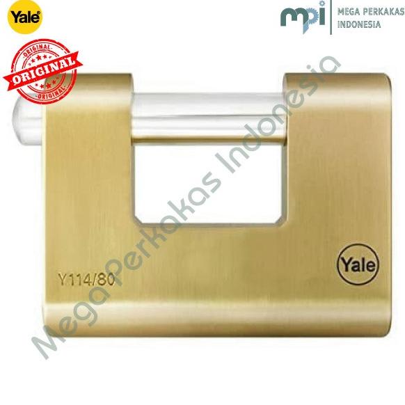 Jual Gembok Y114 80 118 Yale Rectangular Brass Padlocks 80 mm | Shopee ...
