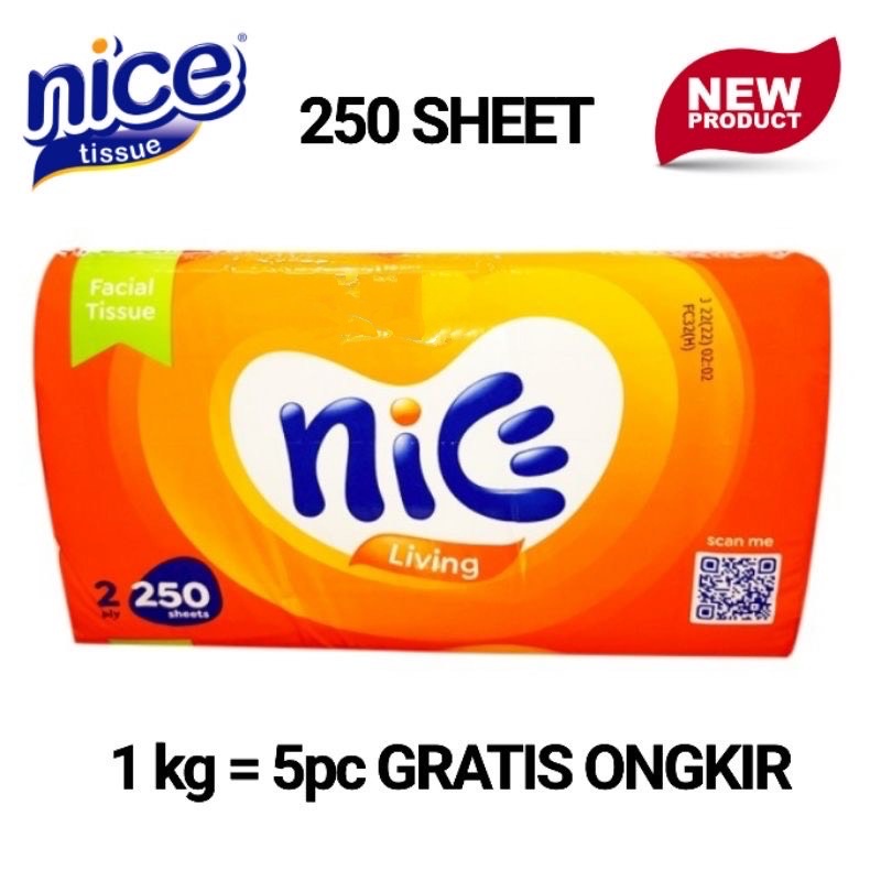 Jual Tissue Tisu NICE 250 Sheet 2ply Facial Tisu Wajah PROMO ...