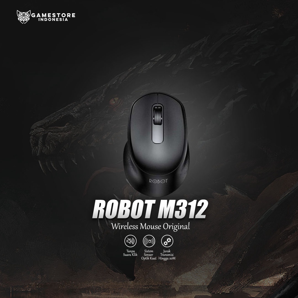 Jual Mouse Wireless Robot M312 Silent Original | Shopee Indonesia