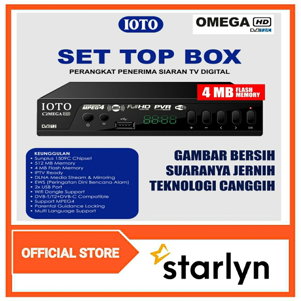 Jual SET TOP BOX IOTO OMEGA DVB T2 TV SIARAN DIGITAL KOMINFO RECEIVER STB | Shopee Indonesia