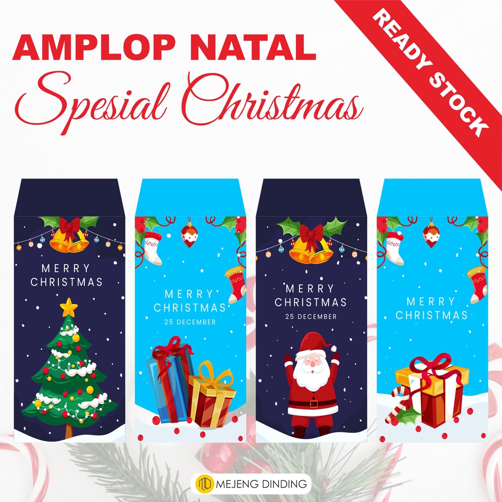 Jual (ISI 12 PCS) Amplop Natal / Amplop Natal Aesthetic / Angpao Natal ...