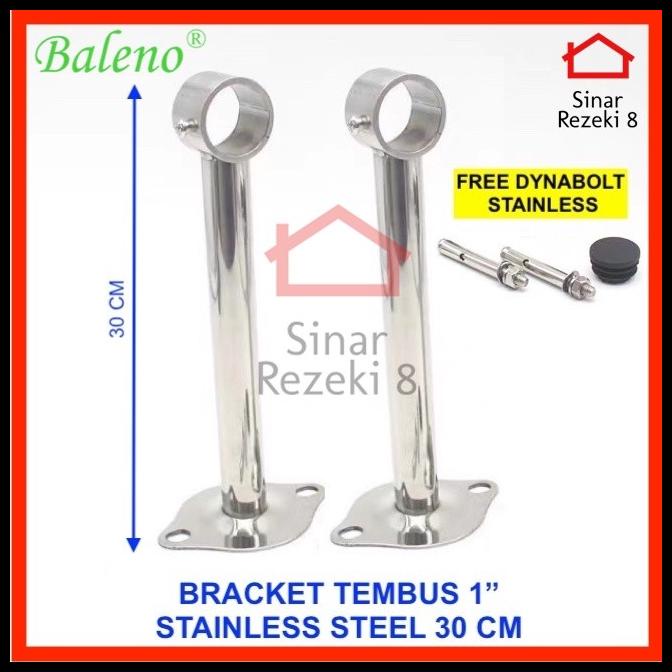 Jual 30 Cm Bracket Tembus Pipa Bulat 1 Inch / Pipe Support / Gantungan ...