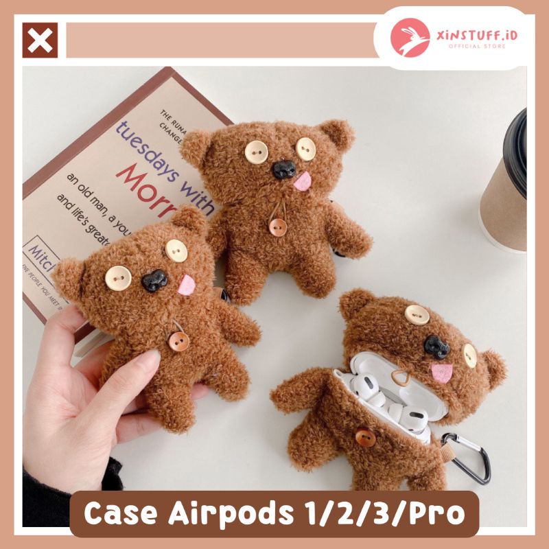 Jual Case Airpods 1/2/3/Pro/Pro 2 Cute Character Minion Teddy Bear (Tim) Case untuk airpods 1 ...