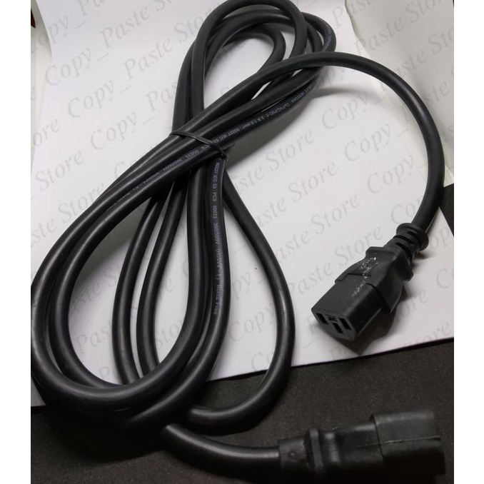 Jual Kabel Power 3 Mtr Cpu-Monitor C13-C14 Sni 3X1.5Mm | Shopee Indonesia