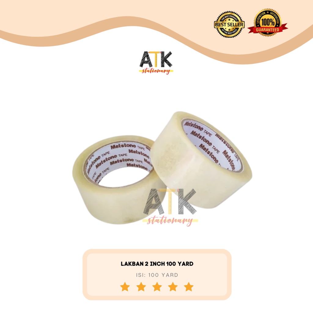 Jual Lakban Bening 100 Yard 45 mm X 100 Yard . Plakban 2 Inch Murah atk | Shopee Indonesia