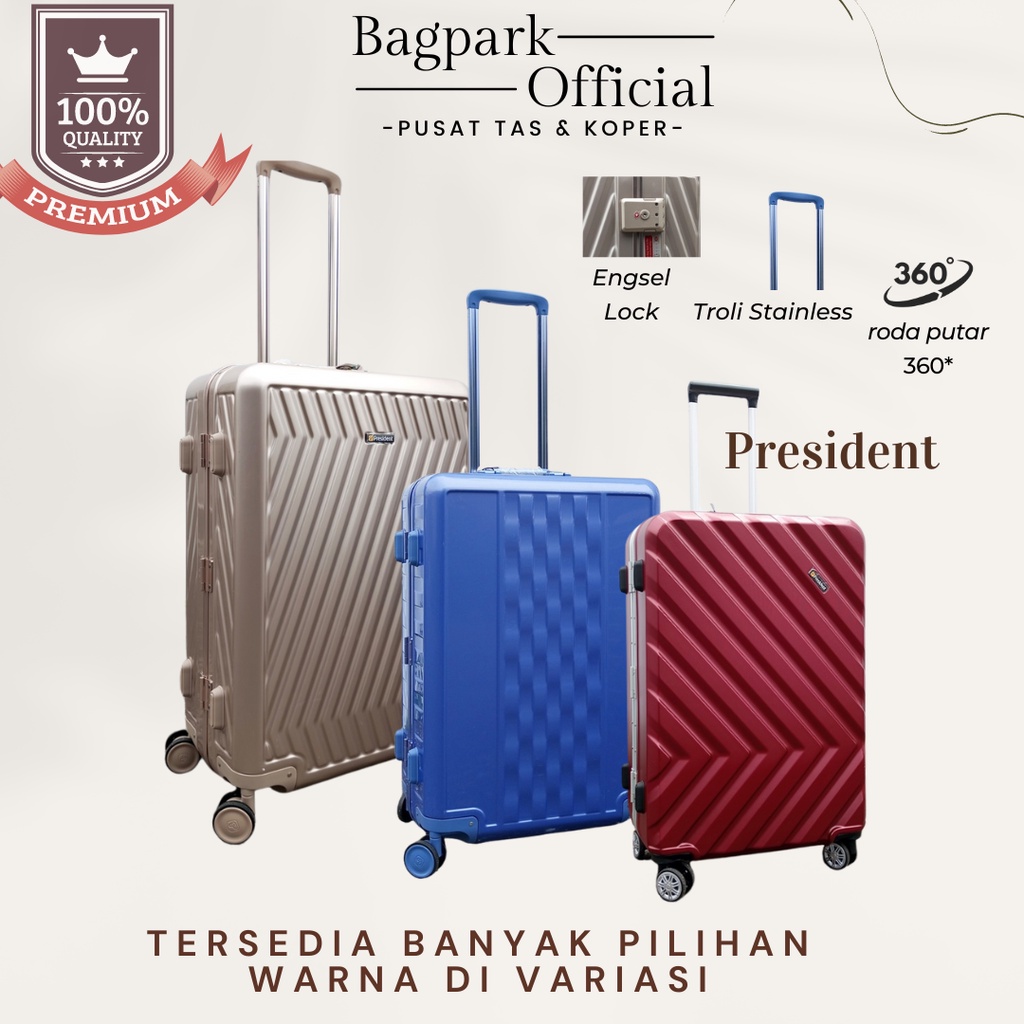 Jual Koper Fiber President 24 Inch / Tsa Lock / Koper President Premium ...