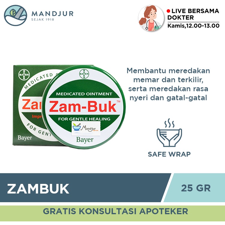Jual Zambuk Medicated Ointment 25 Gr - Obat Luka Memar Terkilir ...