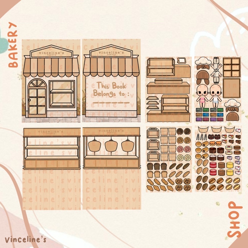 Jual Boneka Kertas Bakery [Shop] Mainan jadul Bp | Bongkar Pasang ...