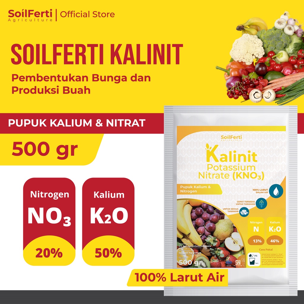 Jual SOILFERTI - Pupuk Nutrisi Tanaman Kalium Nitrat KNO3 Putih Kalinit ...