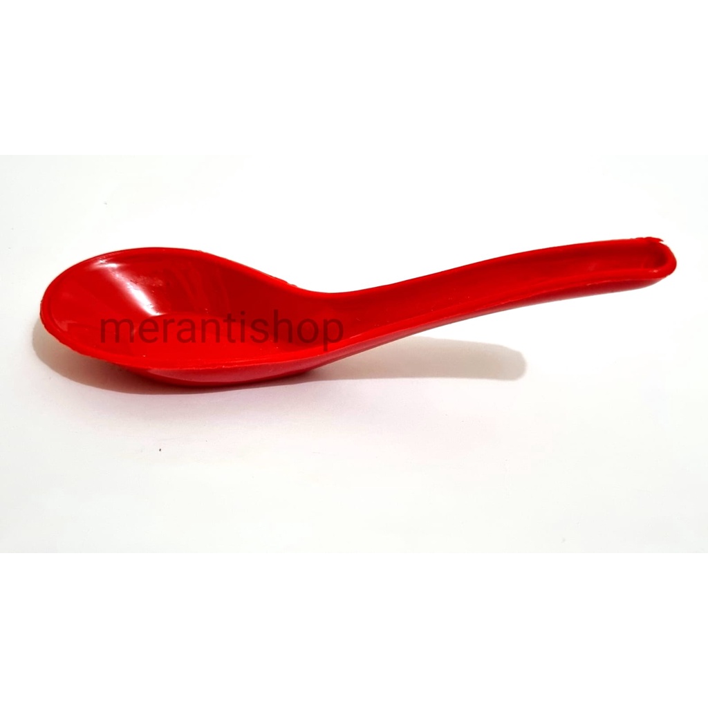 Jual Sendok Bubur Plastik GM / Sendok Makan Merah | Shopee Indonesia