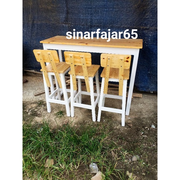 Jual meja bar kafe resto kayu jati belanda | Shopee Indonesia