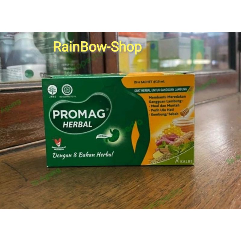 Jual Promag Herbal 1 Box isi 6 sachet - @10ml | Shopee Indonesia