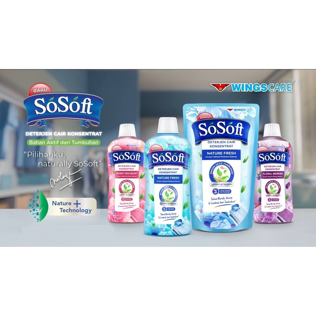 Jual Sosoft Detergent Cair 750 ml All Variant | Shopee Indonesia