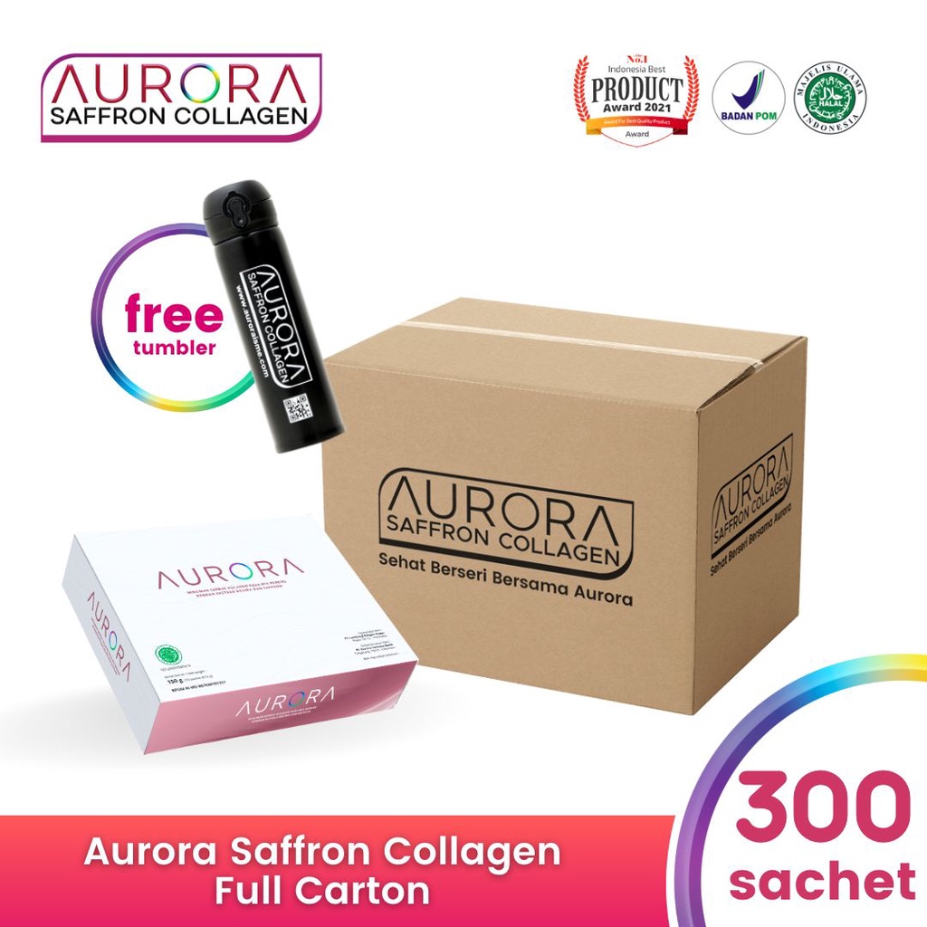 Jual Aurora Saffron Collagen - Full Carton 300 sachet | Shopee Indonesia