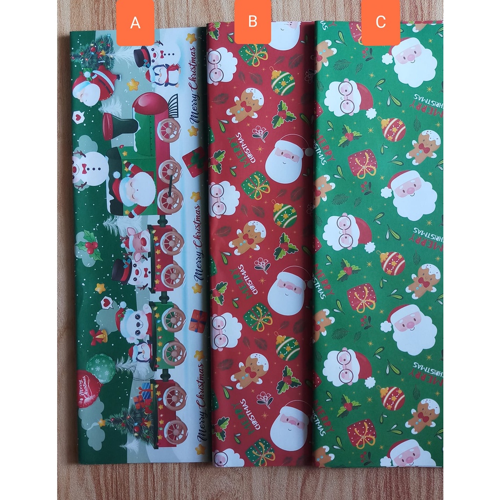 Jual Kertas Kado Natal Christmas Santa Claus | Shopee Indonesia