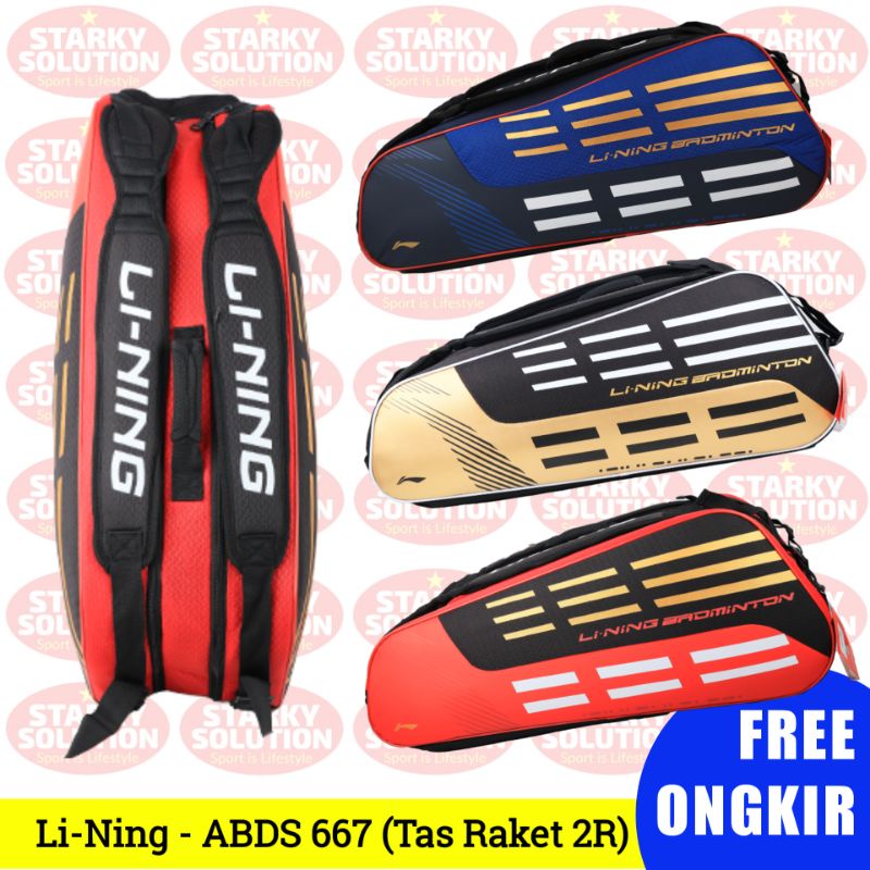Jual Tas Raket LINING ABDS 667 Bulutangkis Badminton 2R 6in1 Original ...