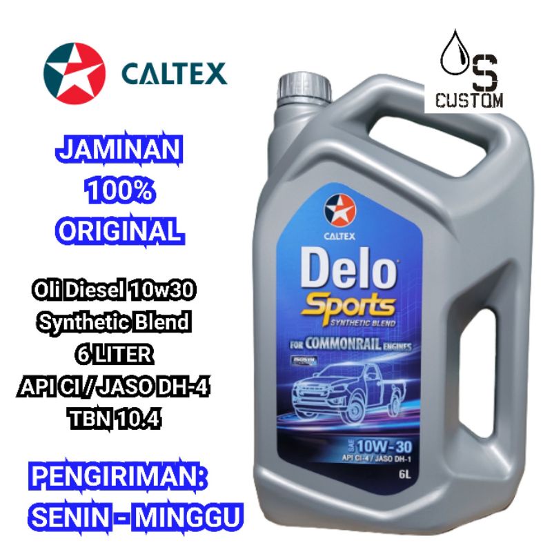 Jual Oli Diesel Caltex 10w30 Delo Sports 6L Commonrail | Shopee Indonesia