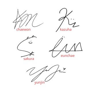 Jual Sticker Transparan Le Sserafim Signature Tanda Tangan TTD | Shopee ...