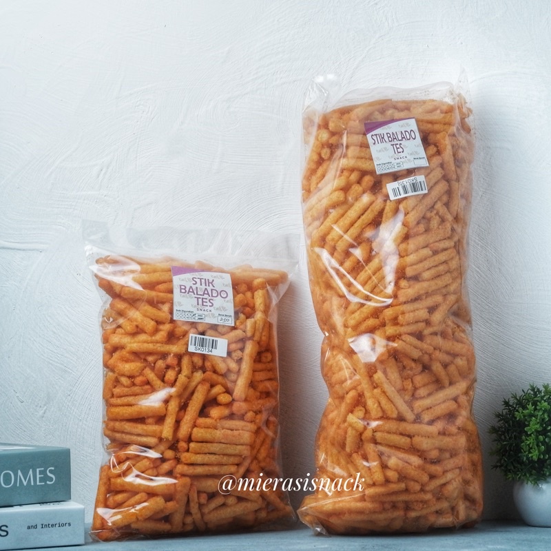 Jual Stik Balado dan Keju TES 500gram | stik jagung balado pedas ...