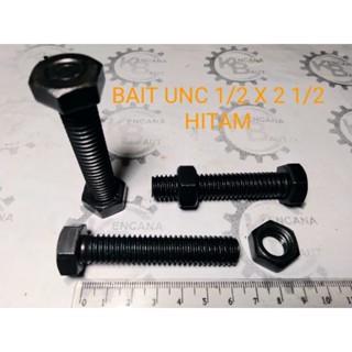 Jual BAUT BAJA UNC 1/2 X 2 1/2" / BAUT HITAM NC 1/2 X 2 1/2" KUNCI 19 ...