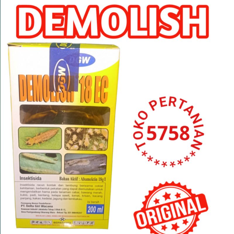 Jual Insektisida DEMOLISH 18 EC 200 ml - Toko Pertanian 5758 | Shopee ...