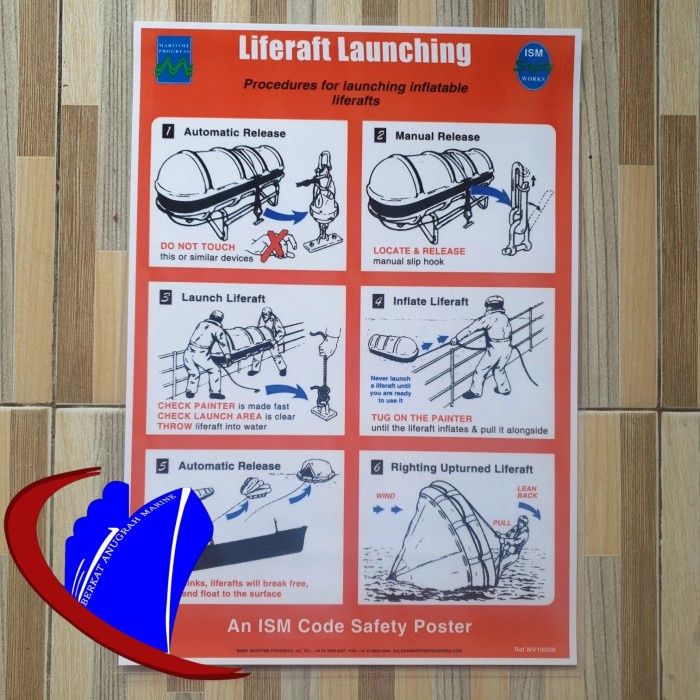 Jual [READY] Safety Poster Liferaft Launching Impa Code 331002 ...