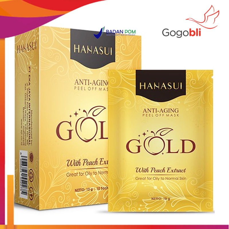 Jual Hanasui Naturgo Gold Peel Off Mask (10s x 10gr) | Shopee Indonesia