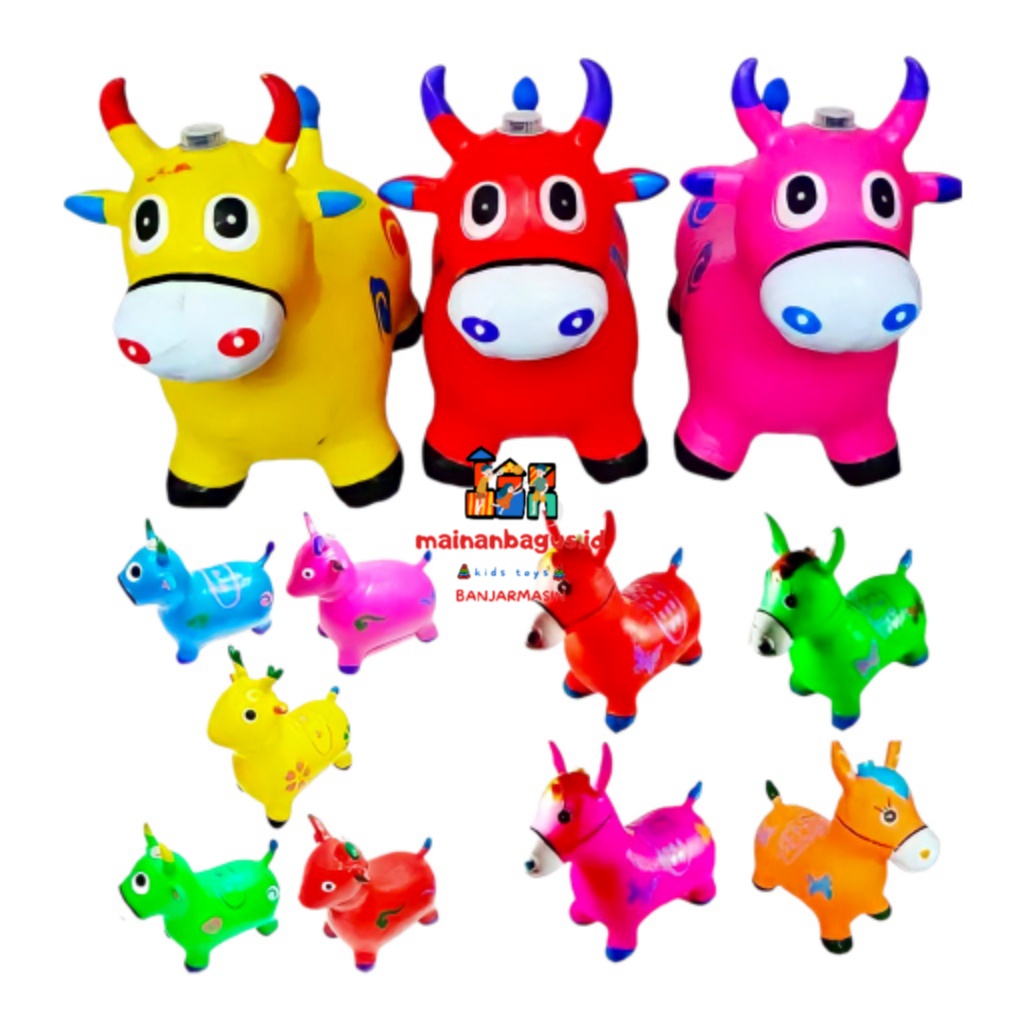 Jual Mainan Anak Kuda-kudaan karet / Jumping Animal suara dan lampu ...