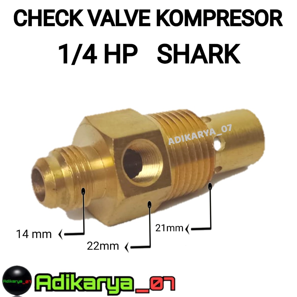 Jual Check valve kompresor 1/4 hp SHARK | Shopee Indonesia