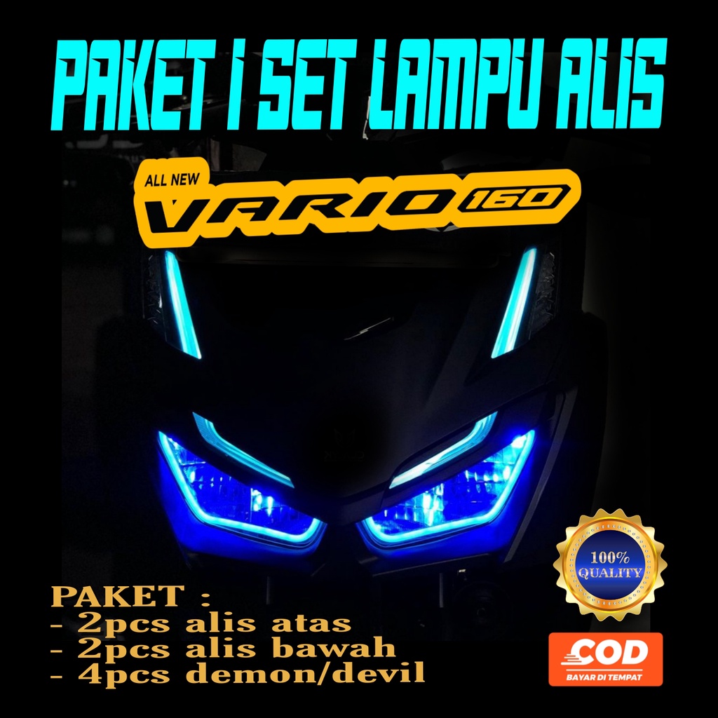 Jual LAMPU ALIS VARIO 160 DRL BONUS DEVIL BONUS DEMON / DEVIL EYE / LED ...