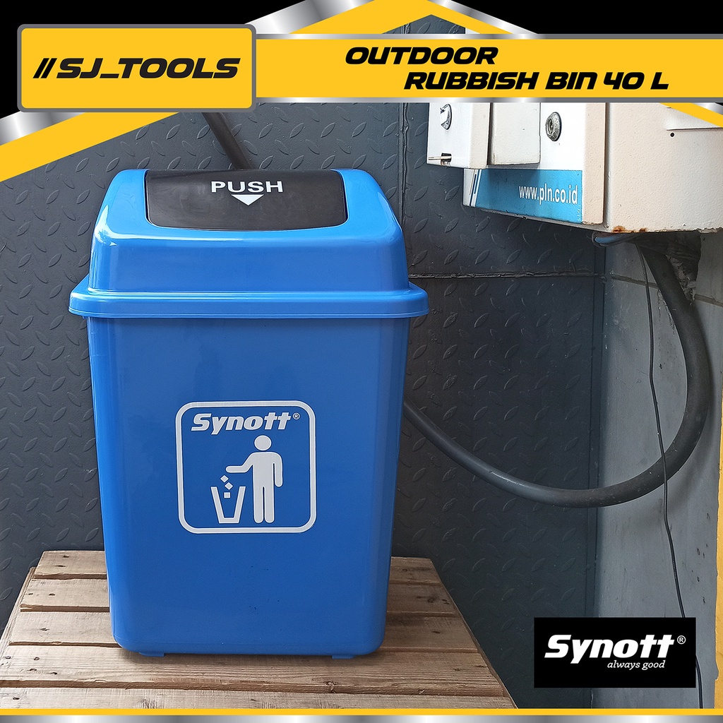 Jual Tempat Sampah Dustbin 40 Liter Industrial Grade Plastic PP Biru ...