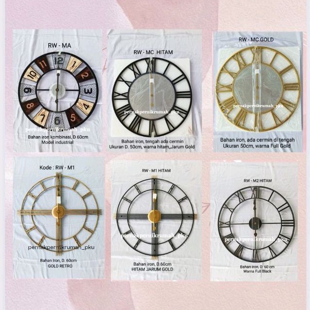 Jual JAM DINDING ROMAWI / JAM DINDING NORDIC / JAM DINDING BESI ...