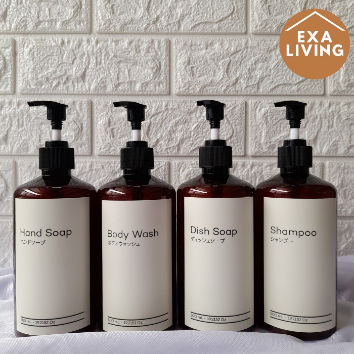 Jual Botol Refill Sabun Cair 500 mL Minimalis Estetik Botol Sabun Pump ...